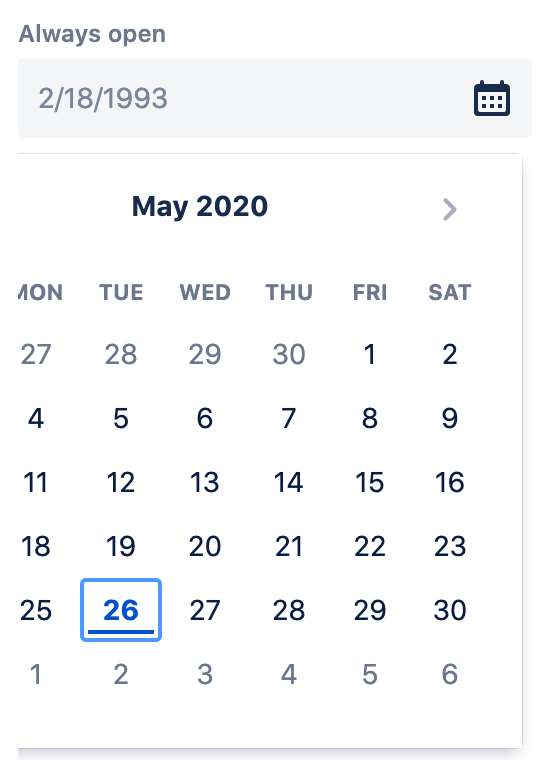 Datepicker | Open UI